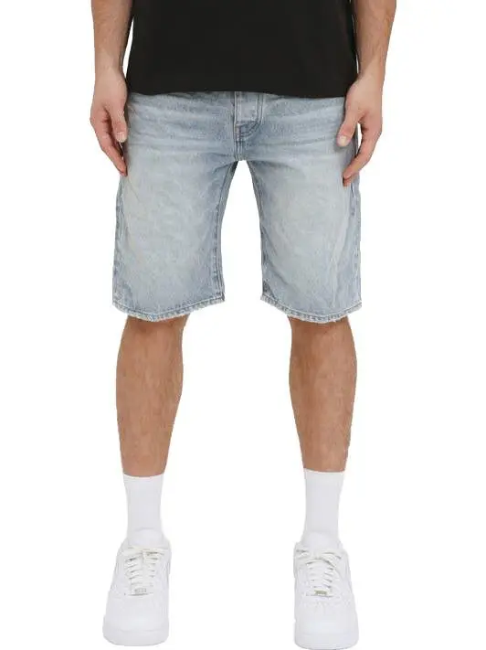 PURPLE BRAND Relaxed Fit Denim Shorts - Light Indigo