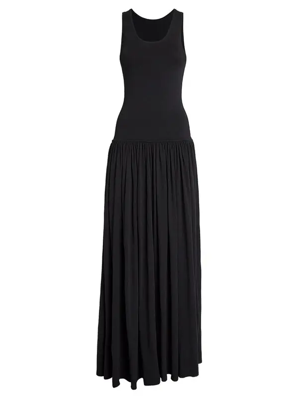 Loulou De Saison Knitted Jada Maxi Dress - Black