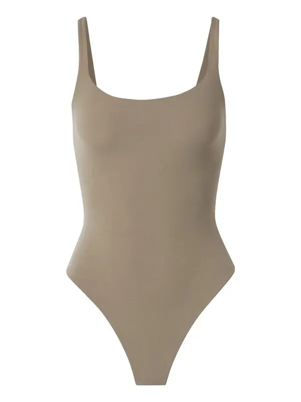 SKIMS Fits Everybody Square Neck Bodysuit - Brown