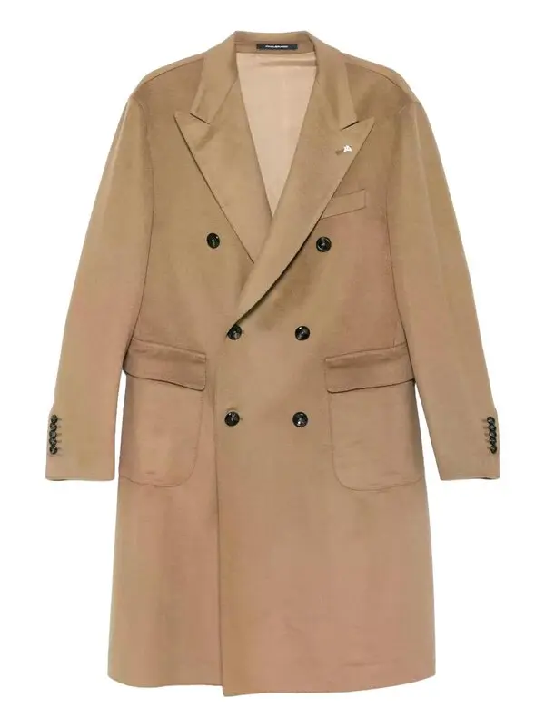 Tagliatore Double-breasted Wool Coat - Brown