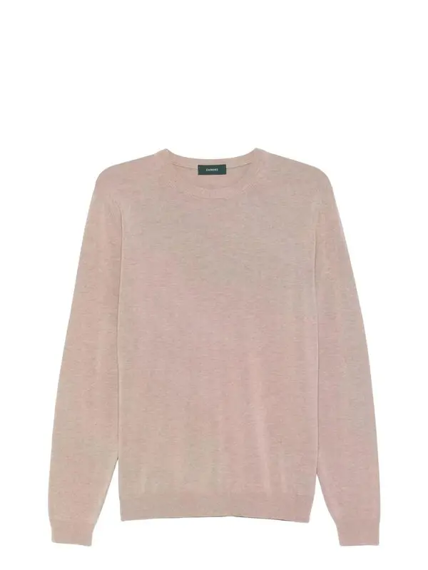 ZANONE Fine-ribbed T-shirt - Brown