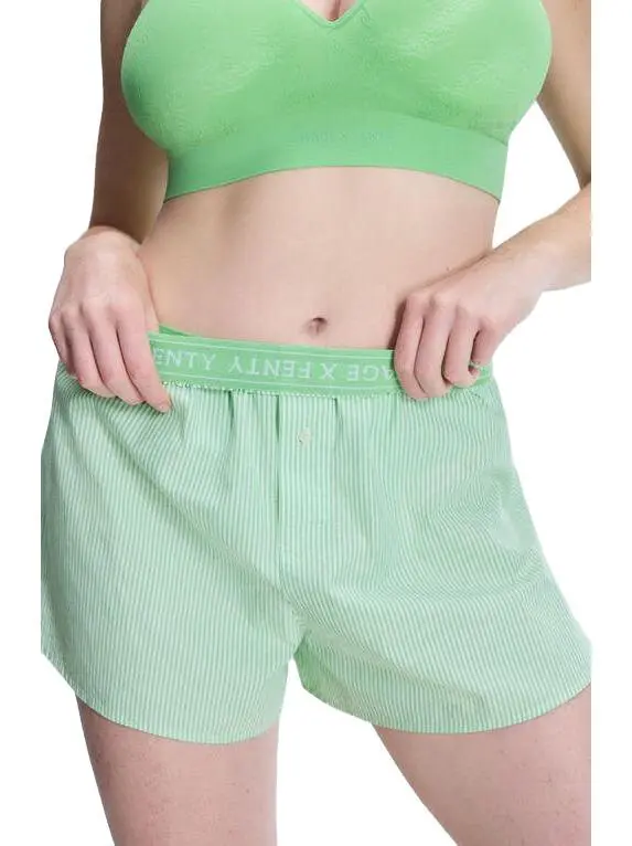 SAVAGE X FENTY Kickback Casuals Pajama Boxers - Green Lotus Line By Line