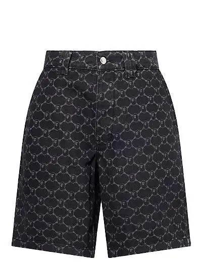 A BATHING APE Relaxed-fit Denim Shorts - Black