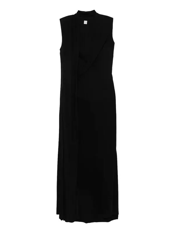 TOTÊME Overlapped Scarf Dress - Black