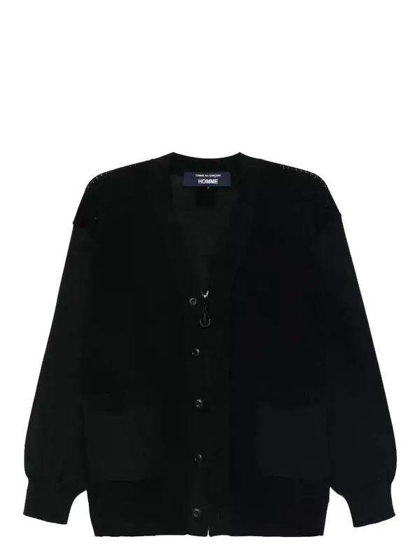 Comme Des Garçons V-neck Cardigan - Black