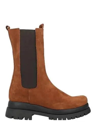 DIVINE FOLLIE Ankle Boots In Leather - Brown