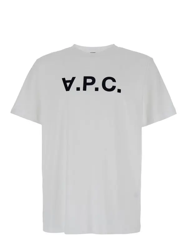 A.p.c. Oversized T-shirt With Print In Cotton - White