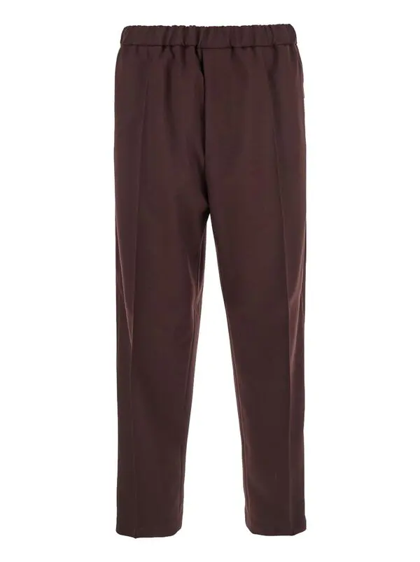 JIL SANDER Tech Fabric Pants With Elastic Waist - Red