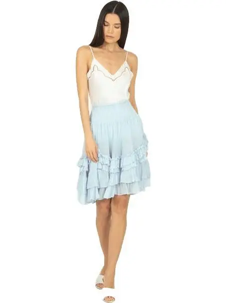 SECRET PON-PON Nilou Mini Skirt - Cloud Blue