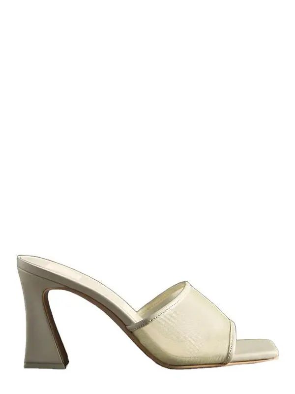 Dolce Vita Narda Mesh Square-toe Mules - Light Sage