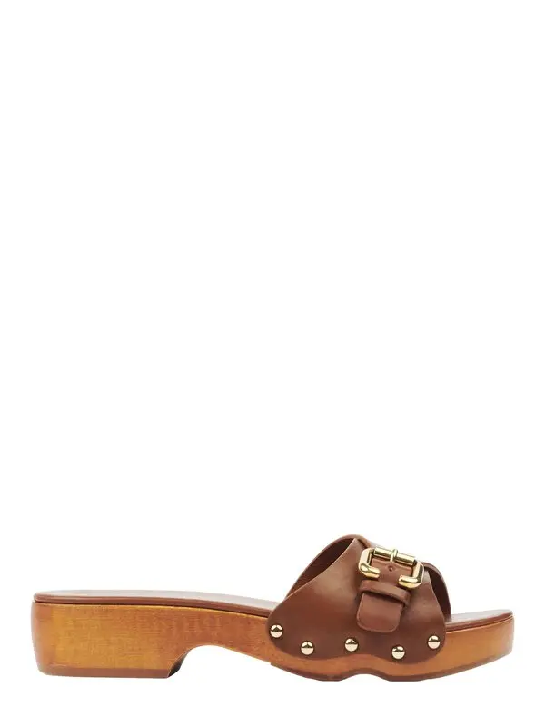 Chloé Jeannette Mule Clogs - Brown