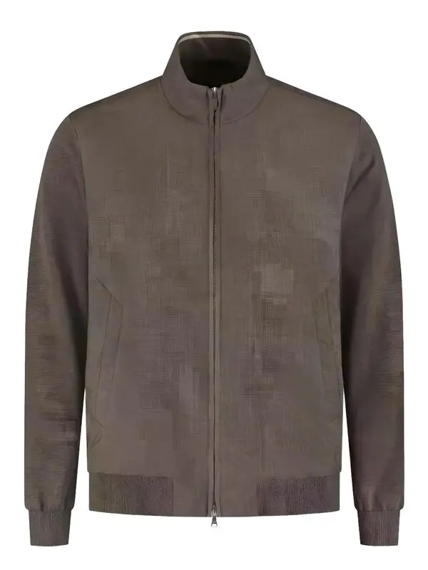 Paul & Shark Silk-blend Bomber Jacket - Brown