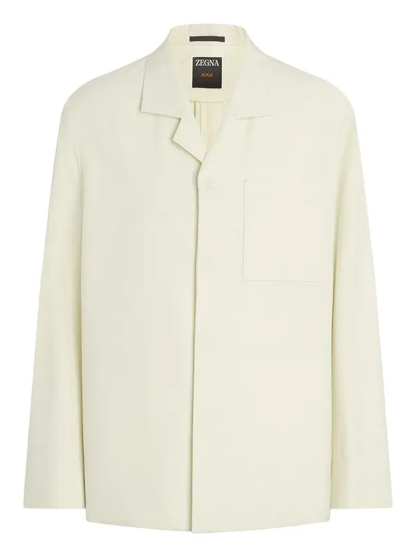 Zegna Silk And Wool Shirt Jacket - Light Yellow