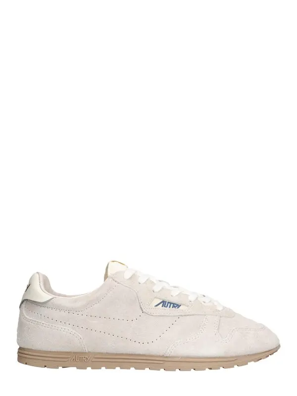 AUTRY Suede Windspin Low-top Sneakers - White