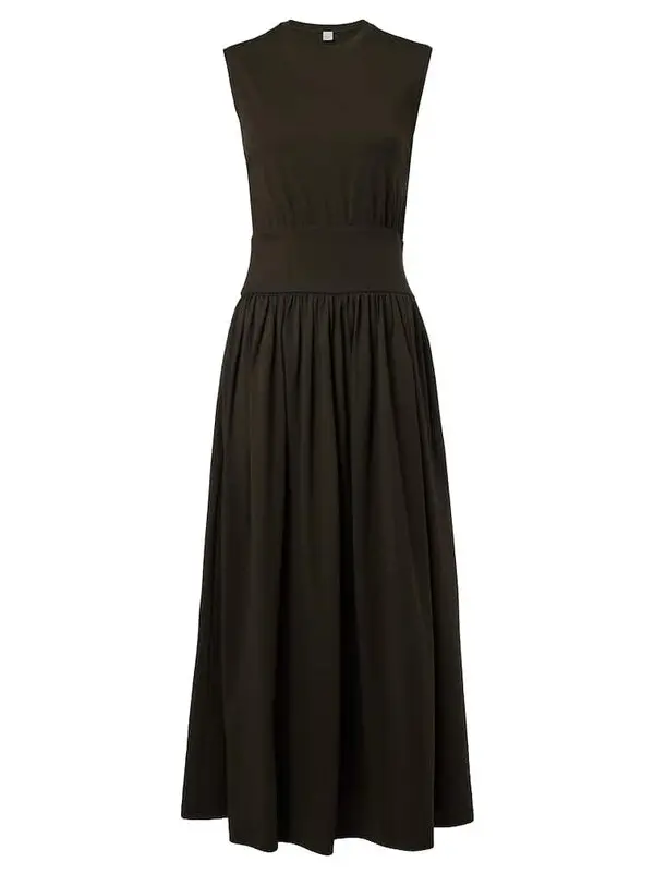 TOTÊME Cotton Jersey Maxi Dress - Brown