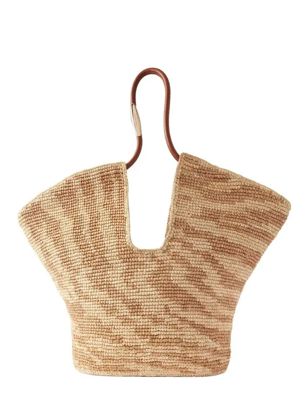 Zimmermann Golden Time Large Raffia-jacquard Tote - Neutrals
