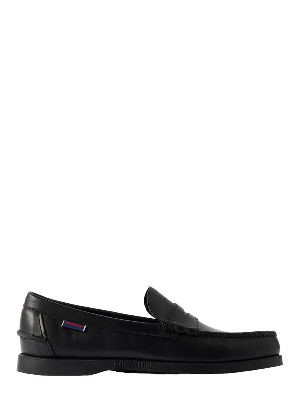 SEBAGO Dolphin Waxed-leather Penny Loafers - Black