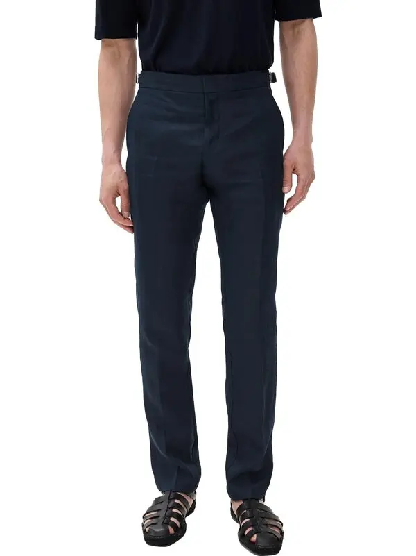 Orlebar Brown Griffon Italian Linen Pants - Night Iris