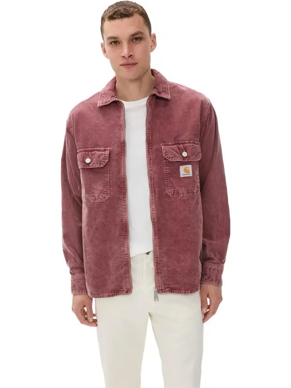 Carhartt Work In Progress Reynold Shirt Jacket - Dusky Pink (dusky Washed)