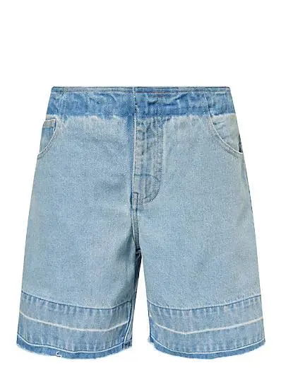 Christopher Esber Mid-rise Raw-hem Denim Shorts - Indigo
