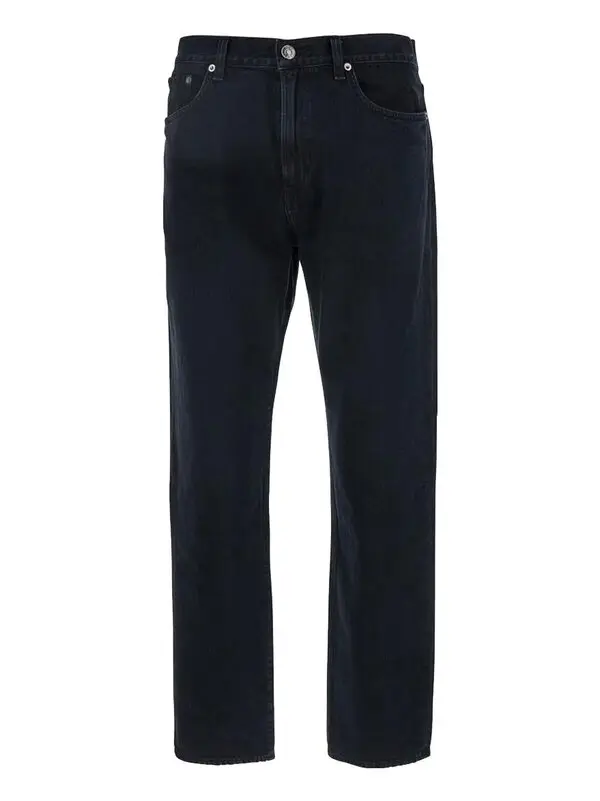AGOLDE Curtise Jeans With Logo Patch - Black