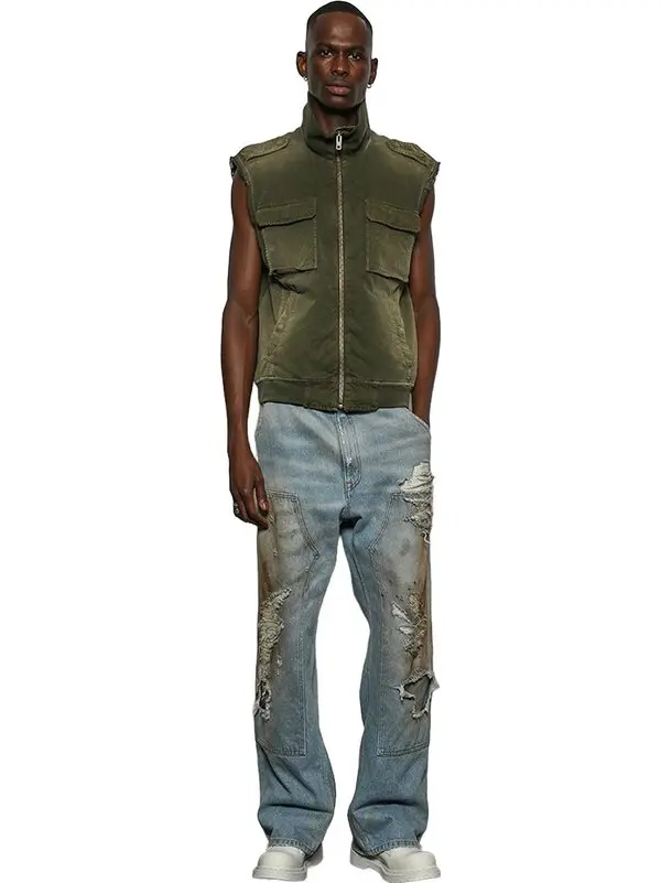 MAISON MARGIELA Regular Fit Cotton Vest - Green