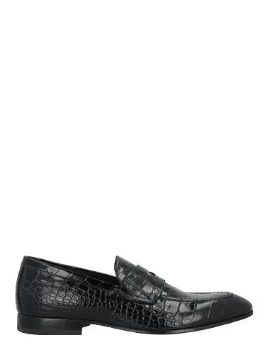 GIOVANNI CONTI Leather Penny Loafers - Blue