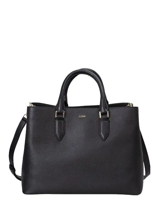 Hugo Boss Alyce Leather Tote - Black
