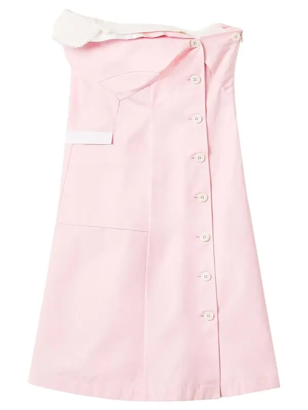 Miu Miu Strapless Twisted Dress - Alabastro