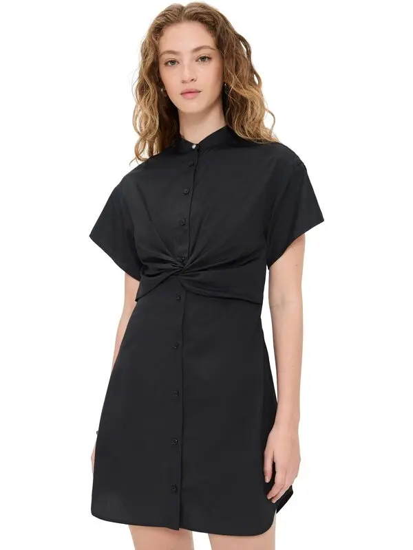 Rag & Bone Gretchen Poplin Mini Dress - Black