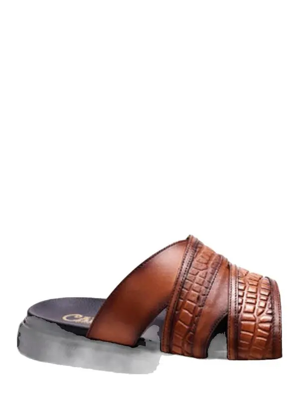 CARLOS SANTANA Rhythm Slide - Tan Leather