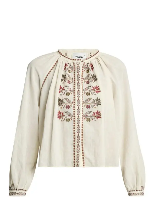 Isabel Marant Lynne Embroidered Blouse - Ecru
