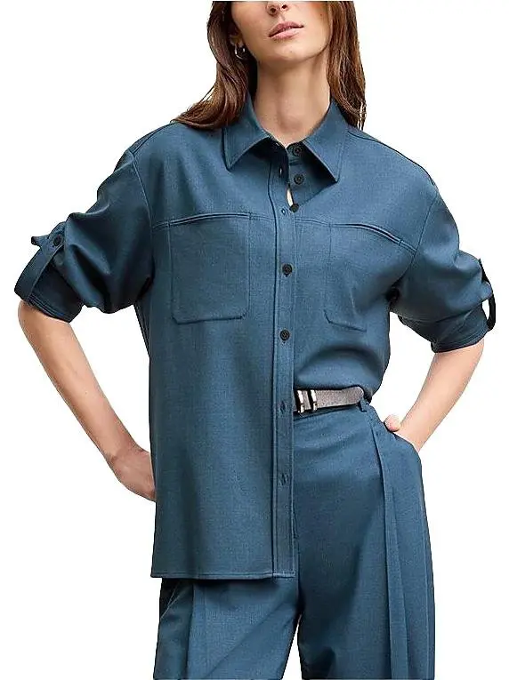 M.M.LAFLEUR Russell Button-down Shirt - Bluebell