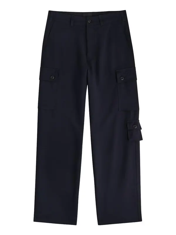 Givenchy Wool-blend Cargo Trousers - Blue