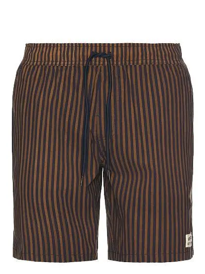 Brixton Everyday Stretch Hybrid Short - Washed Navy & Sunbaked Herringbone