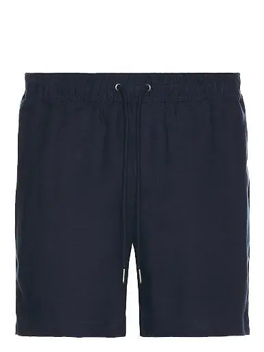 Onia Air Linen Pull-on Shorts - Deep Navy