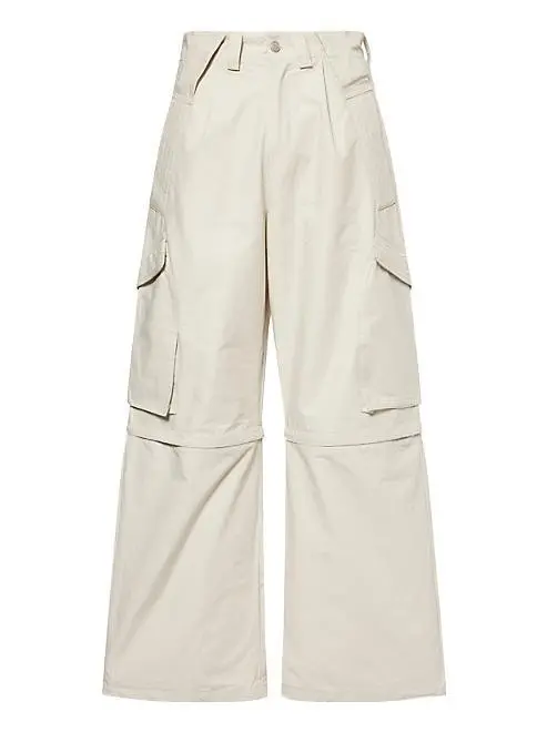 BASKETCASE Dolly Cargo Reversible Cotton Trousers - Bone