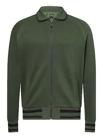 Hugo Boss Embossed-logo Woven Jacket - Open Green