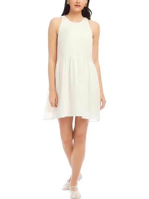 Fifteen Twenty Cianni Tie Neck Dress - Ivory