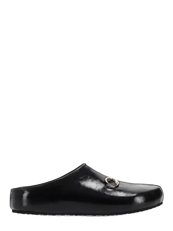 MARINE SERRE Smooth Leather Ms Slip - Black