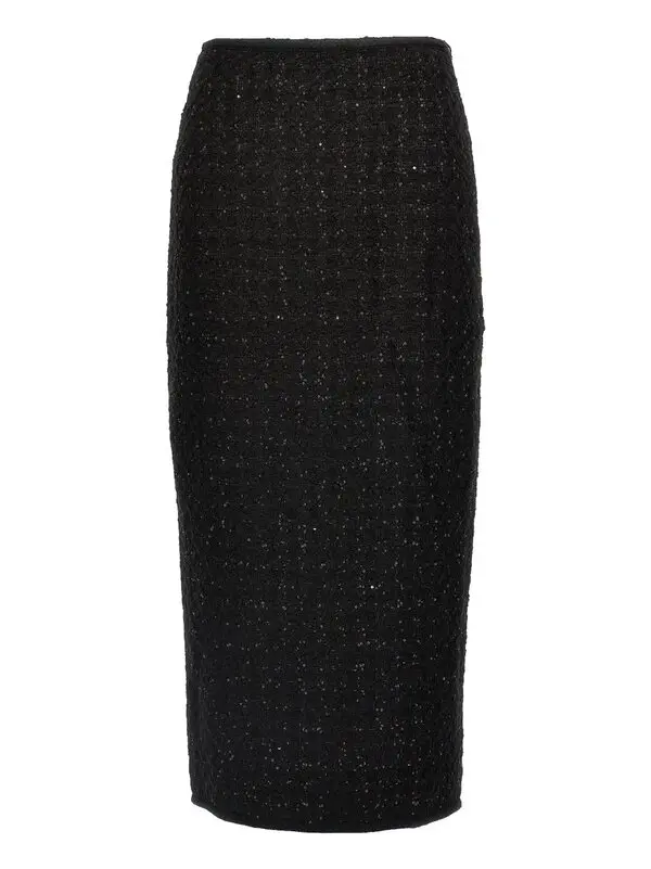 Remain Birger Christensen Maxi Bouclé Skirt - Black