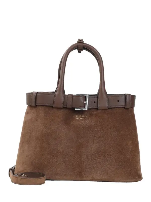 Prada Calf Leather Handbag - Brown