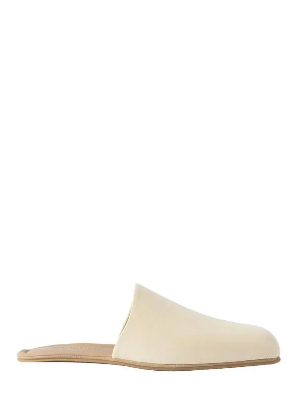 Our Legacy X Emporio Armani Cigarr Leather Slippers - Neutrals