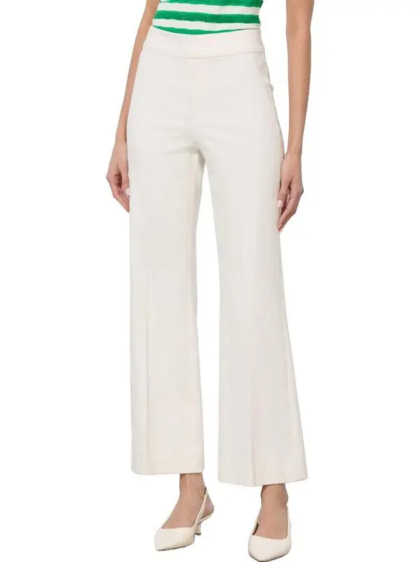 Alice + Olivia Quinn Kick Flare Jean - White