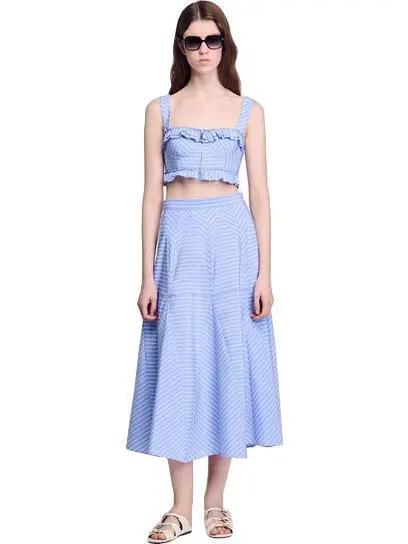 Sandro Striped Maxi Skirt - Stripe