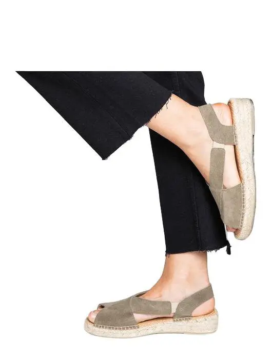 MENINA STEP Hamptons Suede Espadrilles - Green