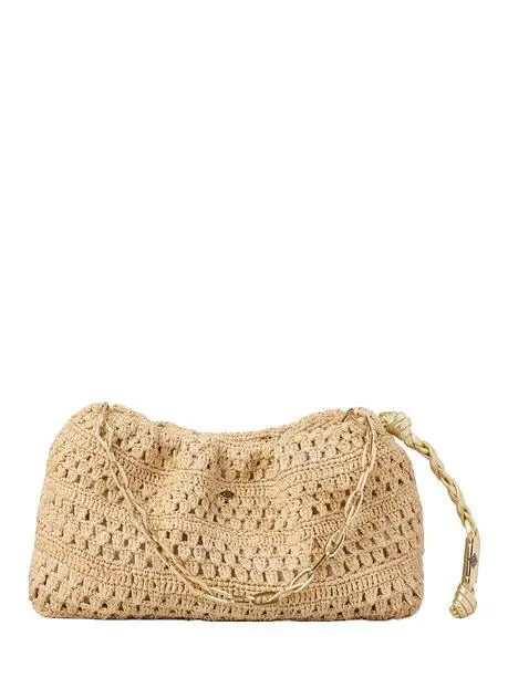 Ba&sh June Raffia Bag - White