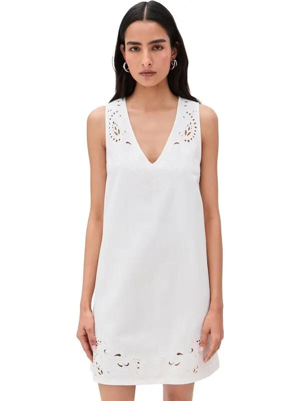 Rag & Bone Featherweight Belle Mini Dress - White