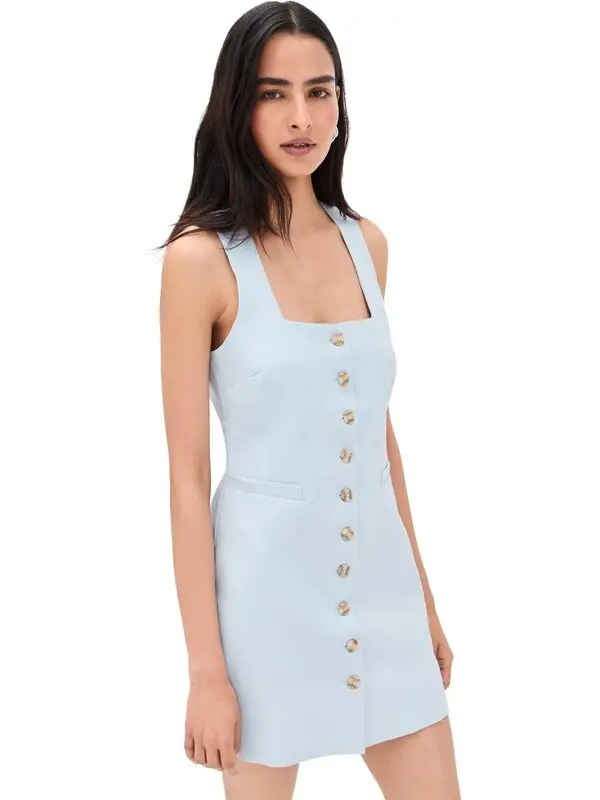 Faithfull The Brand Jaques Mini Dress - Sky Blue