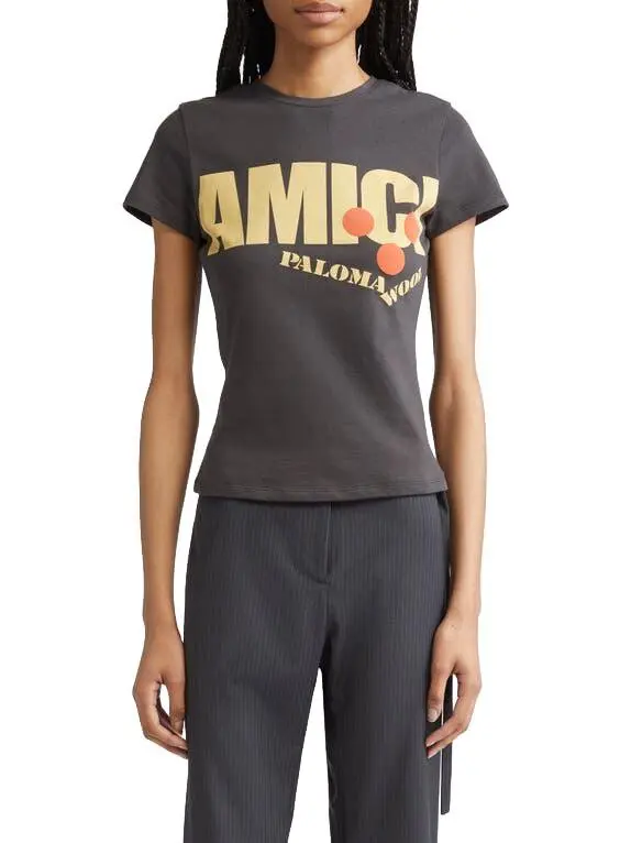 Paloma Wool Amici Logo Graphic T-shirt - Black